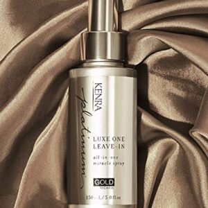 Kenra Platinum Luxe One Leave-In | All-In One Miracle Spray | Enriched with Precious Gold | Opulent Slip & Shine | Thermal/Heat Protection | Medium To Coarse Hair | 5 fl. Oz