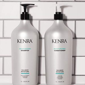 Kenra Moisturizing Shampoo | Balance Moisture | Hydrates For Smooth, Soft, & Shiny Hair | Improves Manageability By Over 50% | Increases Softness & Shine | All Hair Types | 33.8 fl. Oz (Set)