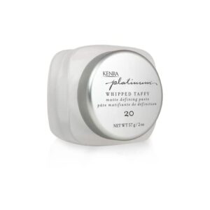 kenra platinum whipped taffy 20 | matte defining paste | delivers an ultra-matte, firm hold finish | sculpts, smooths & texturizes styles | all hair types | 2fl. oz