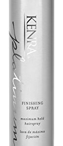 Kenra Platinum Finishing Spray 26 50% | Maximum Hold Hairspray | Fast-drying, Non-Flaking, Non-Drying | Humidity-Resistant |All-Day Style Retention |High-Shine Finish |All Hair Types | 10 oz