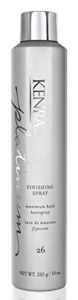 kenra platinum finishing spray 26 50% | maximum hold hairspray | fast-drying, non-flaking, non-drying | humidity-resistant |all-day style retention |high-shine finish |all hair types | 10 oz