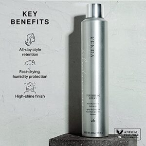 Kenra Platinum Finishing Spray 26 50% | Maximum Hold Hairspray | Fast-drying, Non-Flaking, Non-Drying | Humidity-Resistant |All-Day Style Retention |High-Shine Finish |All Hair Types | 10 oz