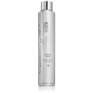 kenra platinum working spray 14 50% | flexible hold hairspray | fast-drying, non-sticky | creates volume & texture | leaves hair with frizz-free shine | all hair types | 10 oz