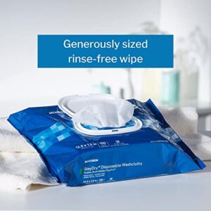 McKesson StayDry Disposable Wipes or Washcloths for Adults with Aloe, Incontinence, Alcohol-Free, Not-Flushable, 100 Wipes, 6 Packs, 600 Total