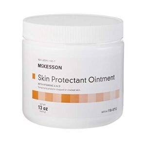 mckesson skin protectant ointment with vitamin a and d, white petrolatum, unscented, 13 oz, 1 count