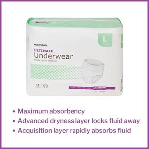 McKesson Ultimate Underwear, Incontinence, Maximum Absorbency, Large, 72 Count