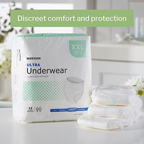 McKesson Ultra Underwear, Incontinence, Heavy Absorbency, 2XL, 48 Count