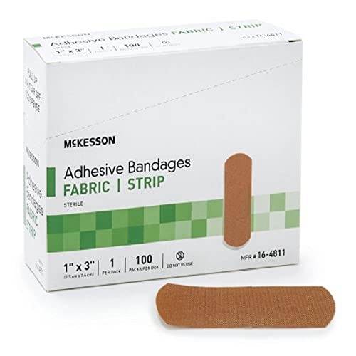 McKesson Performance Bandage Adhesive Fabric Strip, 100 Count