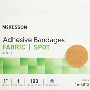 MCKESSON Adhesive Spot Bandage Medi-Pak Performance Fabric 1" Diameter Round Tan (#16-4812, Sold Per Box)