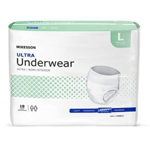 mck83883101 – adult absorbent underwear mckesson ultra pull on large disposable heavy absorbency