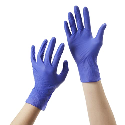 McKesson Confiderm 3.0 Nitrile Exam Gloves - Powder-Free, Latex-Free, Ambidextrous, Textured Fingertips, Non-Sterile - Dark Blue, Size Small, 100 Count, 1 Box