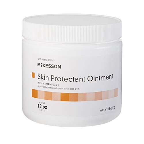 McKesson Skin Protectant Ointment with Vitamin A and D, White Petrolatum, Unscented, 13 oz, 12 Count