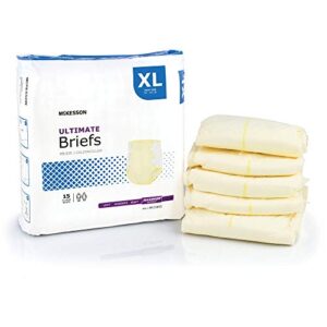 mckesson ultimate briefs, incontinence, maximum absorbency, xl, 15 count, 1 pack