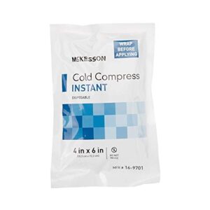 mckesson cold compress, instant cold pack, disposable, 4 in x 6 in, 1 count, 24 packs, 24 total