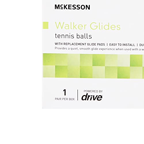 McKesson Walker Glides, Tennis Balls, Replacement Glide Pads, 1 Pair