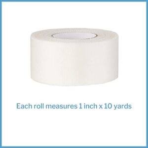 McKesson Premium Surgical Tape, Non-Sterile, High Adhesion Silk-Like Cloth, 1 in x 10 yd, 12 Rolls, 1 Pack