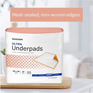 McKesson Ultra Underpads, Incontinence, Heavy Absorbency, 30 in x 36 in, 500 Count