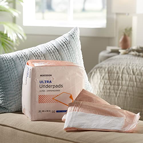 McKesson Ultra Underpads, Incontinence, Heavy Absorbency, 30 in x 36 in, 500 Count