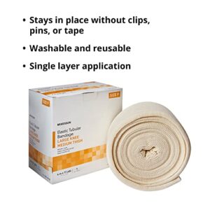 McKesson Elastic Tubular Support Bandage, Large Knee/Medium Thigh, Size F, 4 in by 11 yds, 1 Count, 1 Pack