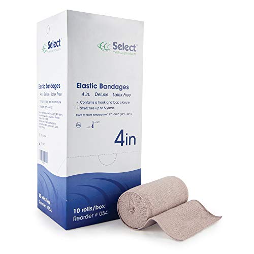 McKesson Elastic Bandage, Non-Sterile, Hook and Loop Closure, 4 in x 5 yds, 10 Count, 1 Pack