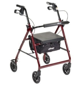 mckesson lightweight aluminum rollator – red – 1 each / each – 72633801