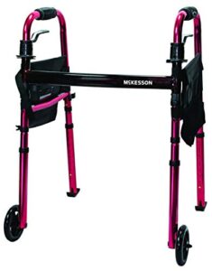 mckesson travel walker adjustable height aluminum frame 300 lbs. weight capacity 29-1/2 to 37 inch height, mckesson brand, 146-rtl10263kdr – sold by: pack of one