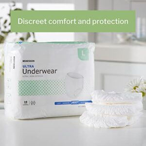 McKesson Ultra Underwear, Incontinence, Heavy Absorbency, Large, 18 Count