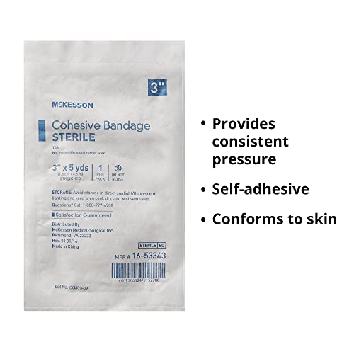 McKesson Cohesive Bandages, Sterile, 3 in x 5 yd, 1 Count, 1 Pack