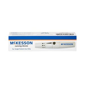 McKesson Lancing Device, Adjustable Depth Lancet, Push Button Activation, Multiple Depth Settings, 1 Count, 1 Pack