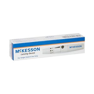 McKesson Lancing Device, Adjustable Depth Lancet, Push Button Activation, Multiple Depth Settings, 1 Count, 1 Pack