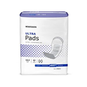 mckesson ultra pads for women, incontinence, heavy absorbency, 14 1/2 in, 42 count, 1 pack