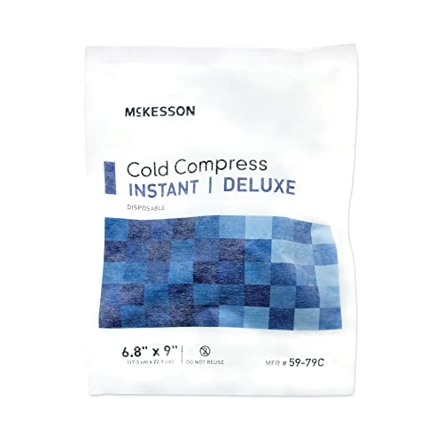 McKesson Cold Compress Deluxe, Instant Cold Pack, Disposable, 6 4/5 in x 9 in, 1 Count, 24 Packs, 24 Total