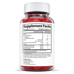 Justified Laboratories (2 Pack) Lifetime Keto ACV Boost Gummies 1000MG with Pomegranate Juice Beet Root B12 120 Gummys