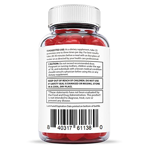 Justified Laboratories (2 Pack) Lifetime Keto ACV Boost Gummies 1000MG with Pomegranate Juice Beet Root B12 120 Gummys