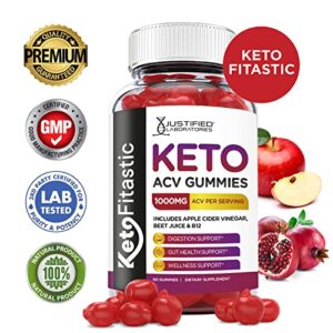 Justified Laboratories (5 Pack) Ketofitastic Keto Gummies 1000MG ACV with Pomegranate Juice Beet Root B12 300 Gummys