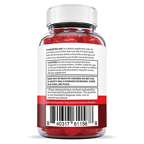 Justified Laboratories Sure Slim Keto ACV Gummies 1000MG with Pomegranate Juice Beet Root B12 60 Gummys