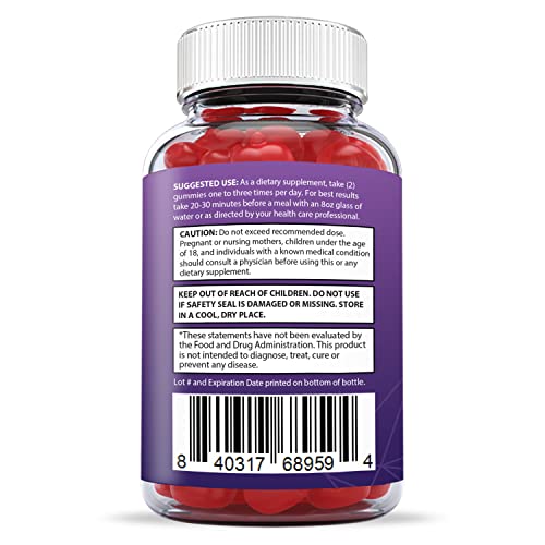 Justified Laboratories Royal Keto ACV Gummies 1000MG with Pomegranate Juice Beet Root B12 60 Gummys