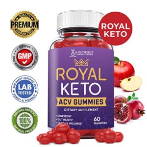 Justified Laboratories Royal Keto ACV Gummies 1000MG with Pomegranate Juice Beet Root B12 60 Gummys