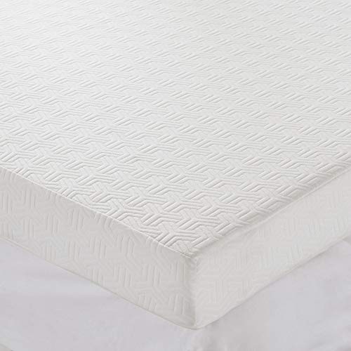 Sleep Philosophy Gel Infused Memory Foam Mattress Topper Luxurious, All Season Enhanced Bed Support, Queen, White Removable 3M Cover Scotchgard Moisture Wicking Cover