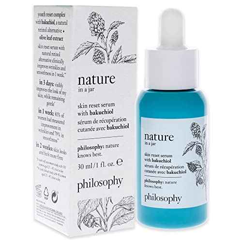 philosophy nature in a jar skin reset serum with bakuchiol, 1 fl. oz.