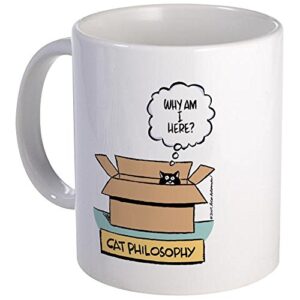 cafepress cat philosophy mug ceramic coffee mug, tea cup 11 oz