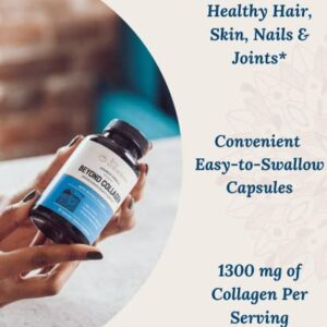 Live Conscious Beyond Collagen Multi Collagen Capsules - Types I, II, III, V & X | Hydrolyzed Blend with Biotin & Vitamin C for Hair, Skin, Nails 90 Capsules