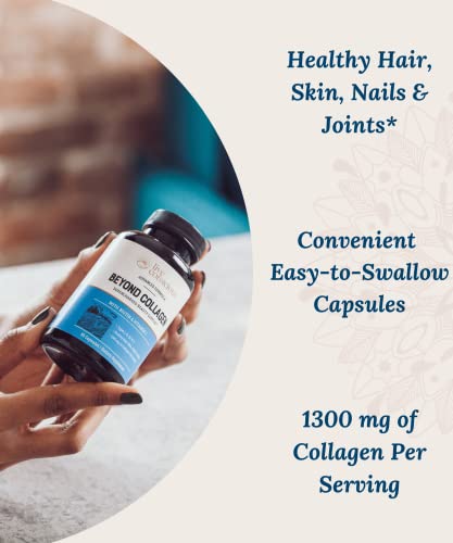 Live Conscious Beyond Collagen Multi Collagen Capsules - Types I, II, III, V & X | Hydrolyzed Blend with Biotin & Vitamin C for Hair, Skin, Nails 90 Capsules