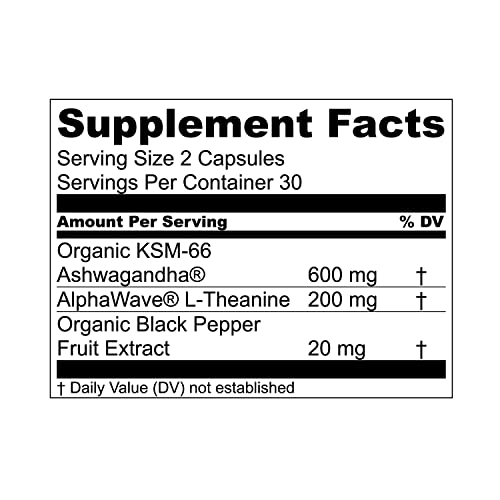 KSM-66 Ashwagandha + AlphaWave - ZenWell by LiveWell | Cognitive, Brain Health (60 Capsules)