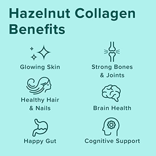 Further Food Collagen Peptide Powder Hazelnut Blend with Lion’s Mane Mushroom, Grass-Fed Hydrolyzed Type 1 & 3 Protein, Gut Health + Joint, Hair, Skin, Nails, Paleo Keto Sugar-Free (28 Servings)