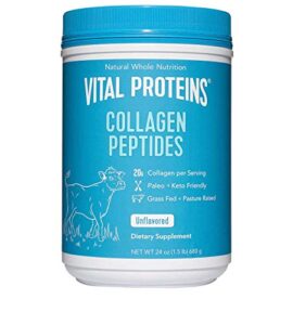 vital proteins natural whole nutrition collagen peptides – pasture raised, grass fed, paleo friendly, gluten free, single ingredient – 24 ounce