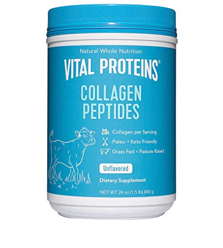 Vital Proteins Natural Whole Nutrition Collagen Peptides - Pasture Raised, Grass Fed, Paleo Friendly, Gluten Free, Single Ingredient - 24 Ounce