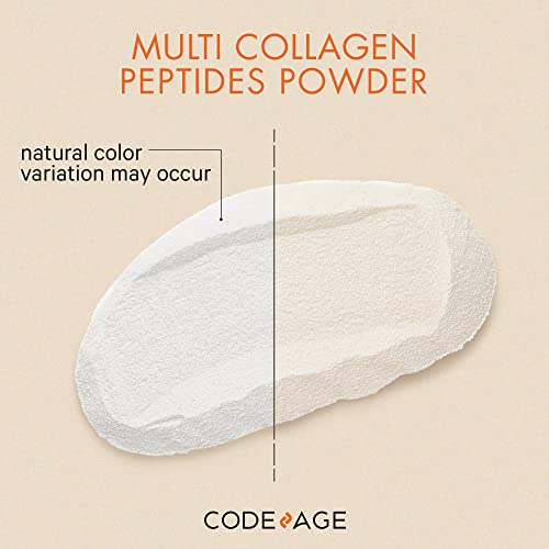 Codeage Multi Collagen Protein Powder Peptides, 2-Month Supply, Hydrolyzed, Type I, II, III, V, X Grass Fed All in One Super Bone Broth Collagen Supplement, Non-GMO, 20 Ounces