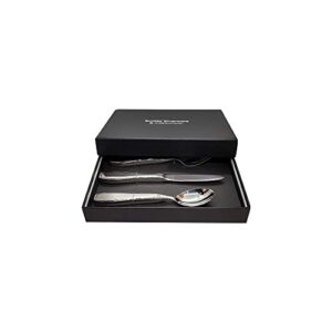 BunMo Weighted Utensils for Tremors and Parkinsons Patients - Heavy Weight Silverware Set of Knife, Fork and Spoon - Adaptive Eating Flatware (3 Pieces)