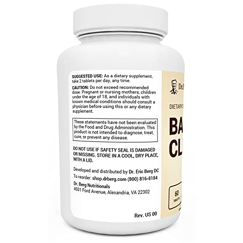 Dr. Berg's Bacti-Cleanse - 8in1 Immune Booster Supplements with Digestive and Inflammation Support Formula - Natural Phytonutrients Minerals and Rich in Antioxidants w/ Vitamin D3 & Zinc - 60 Capsules